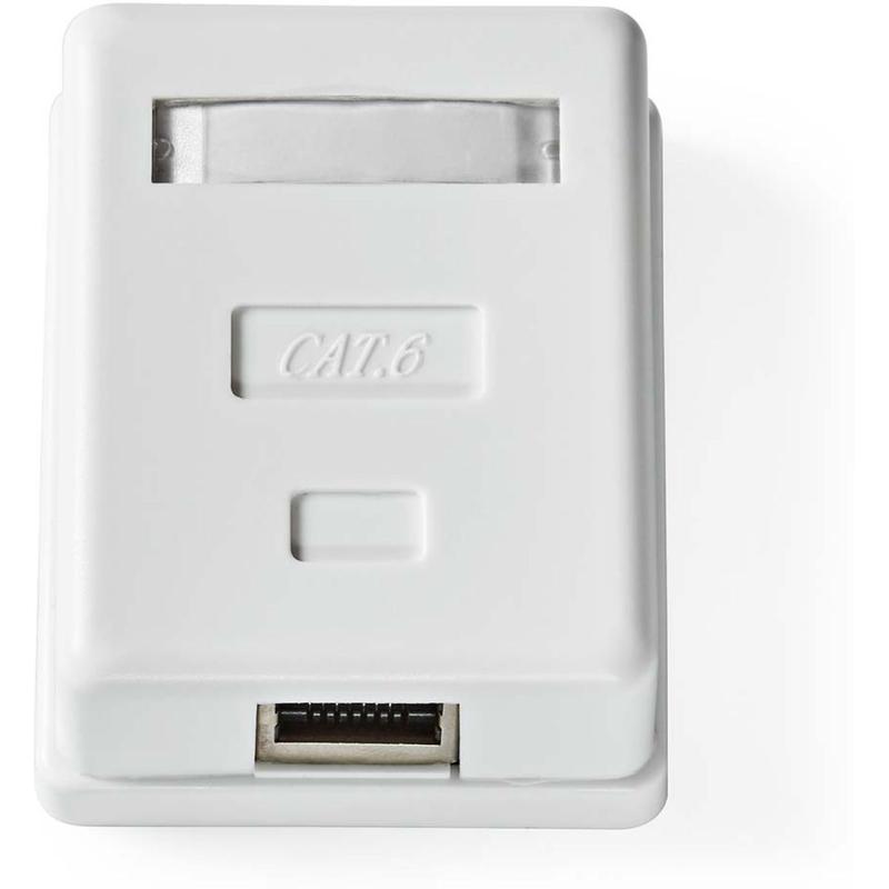 Nedis Network Wall Box Surface Mounted 1 Poort(EN) STP CAT6 Straight Female