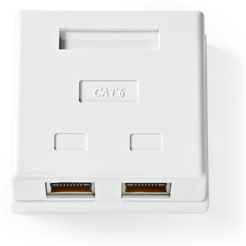 Nedis Network Wall Box Surface Mounted 2 Poort(EN) STP CAT6 Straight Female