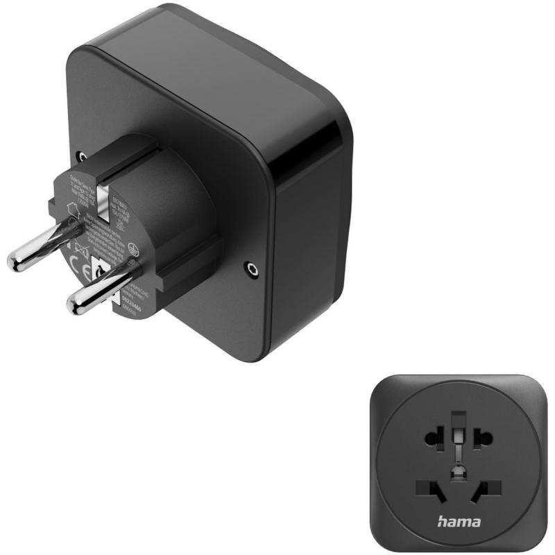 Hama Travel Adapter Type E/F 3-POLIG Wer To EU 1X USB-C 1X USB-A PD 20W Z