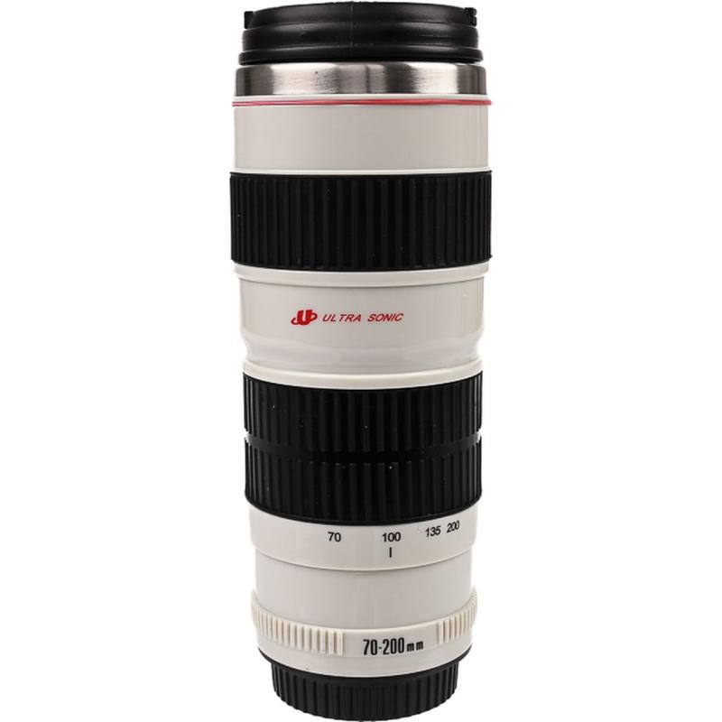 Fun Drinking Cup 70-200 Lens White w/ Drinking Lip